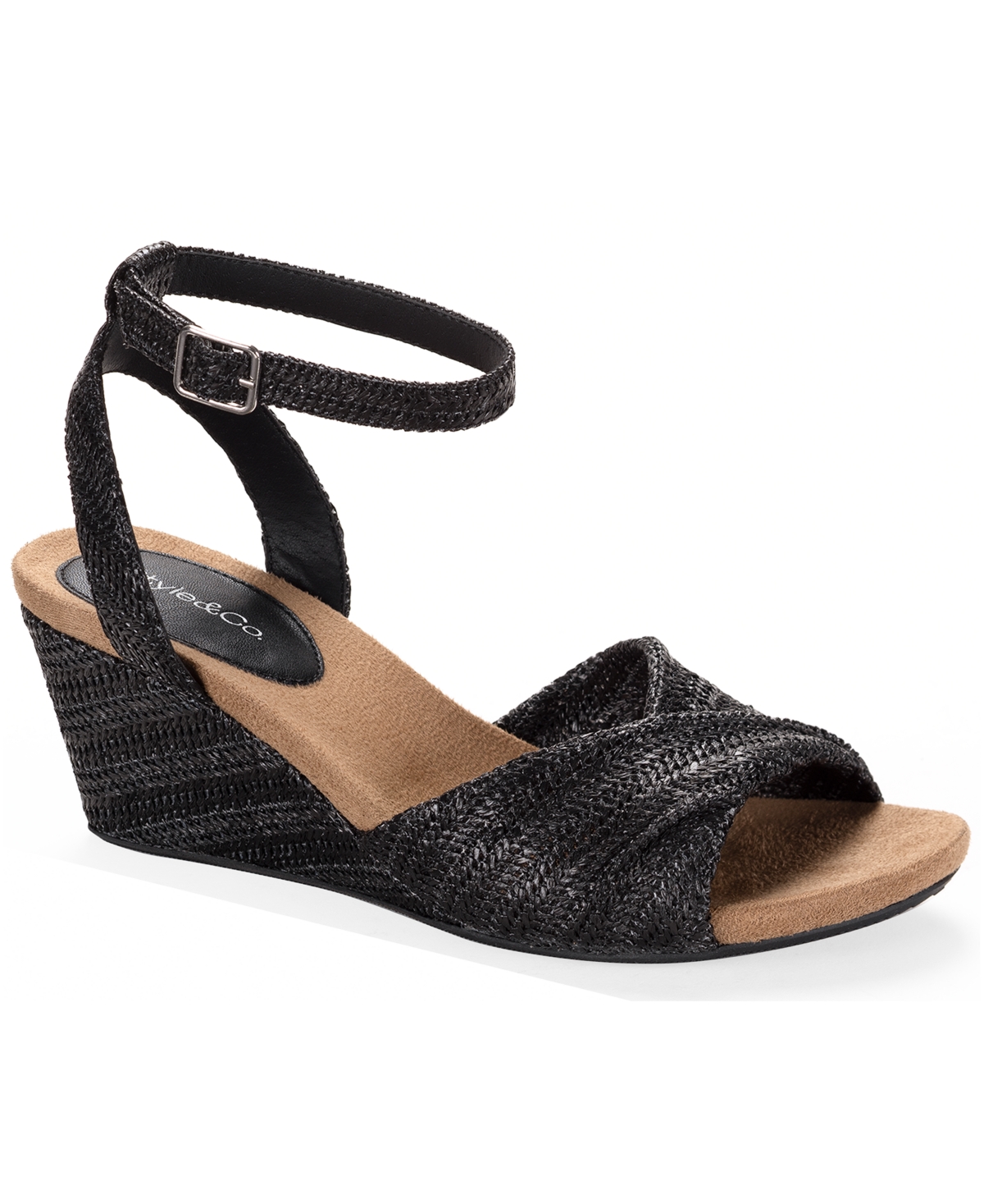Click here for Style & Co Womens Milliee Round Toe Wedge Sandals... prices