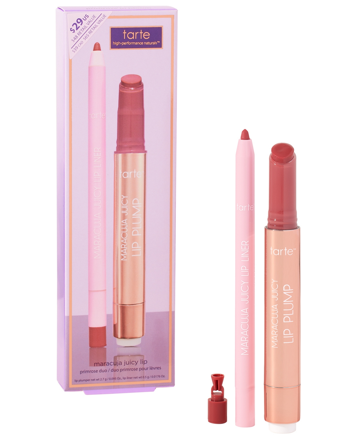 Click here for Tarte 2-Pc. Maracuja Juicy Lip Rose Lip Liner and... prices