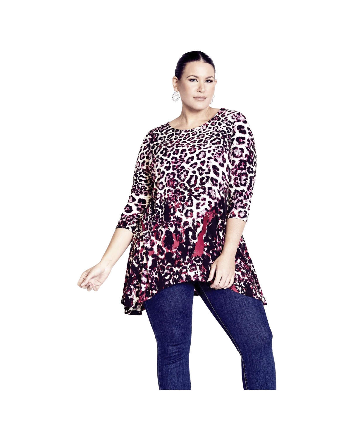 Click here for Avenue Womens Alana Tunic - Plum animal prices