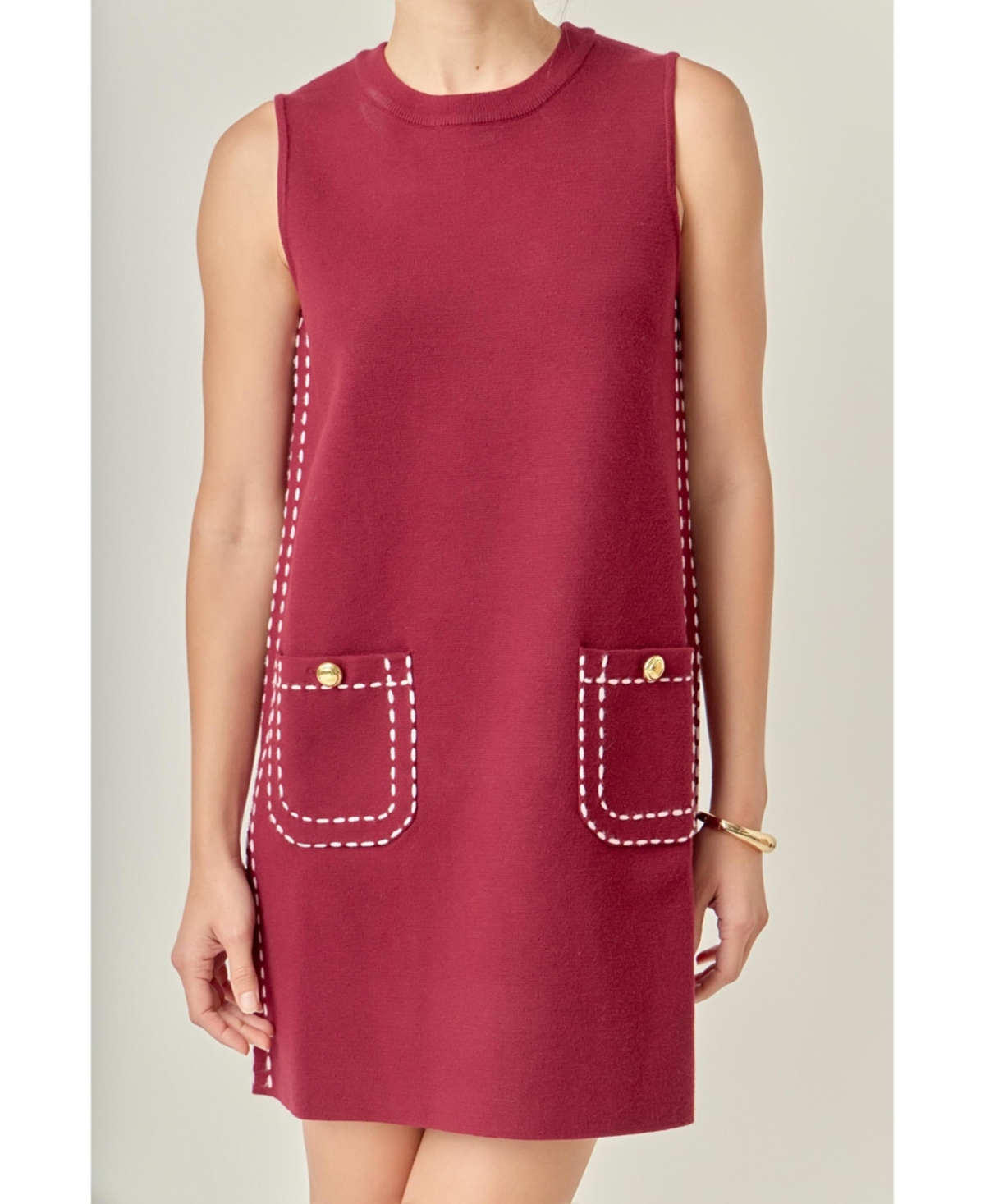 Click here for English Factory Womens Stitch Detail Knit Mini Dre... prices