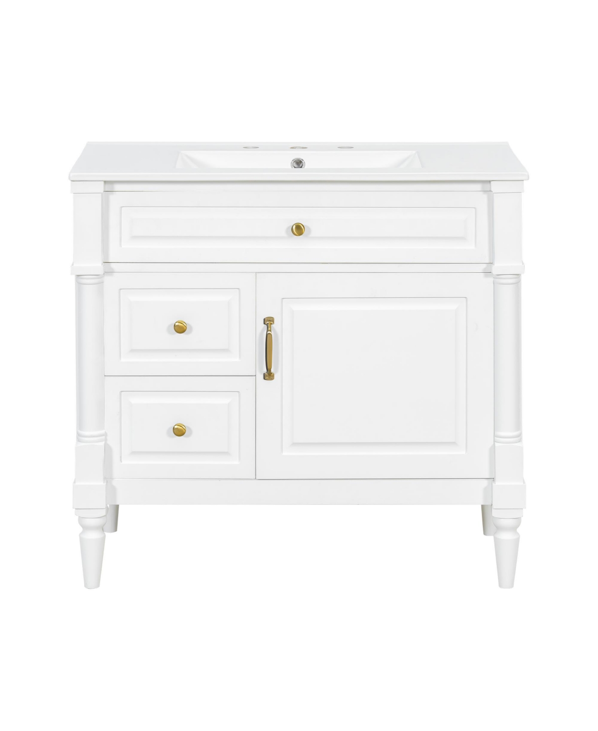 Click here for Casainc Bathroom Vanity with Ceramic Sink Flip Dra... prices