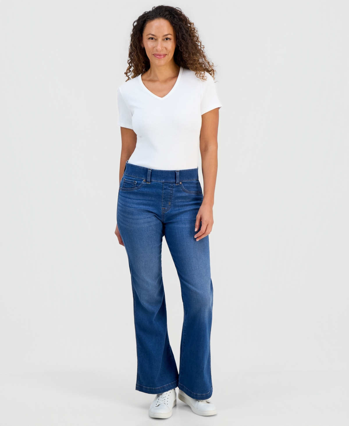 Click here for Style & Co Petite Pull-On Shaping High-Rise Bootcu... prices