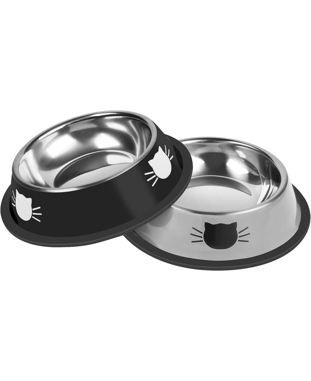 Click here for Wopet 2-Pack Non-Slip Stainless Steel Cat Food Bow... prices
