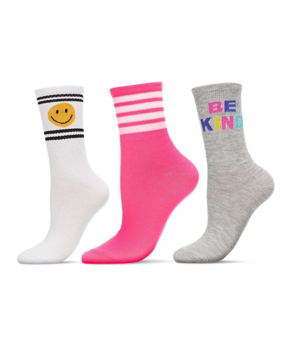 Click here for MeMoi Womens 3 Pair Bundle Active Crew Socks - Whi... prices