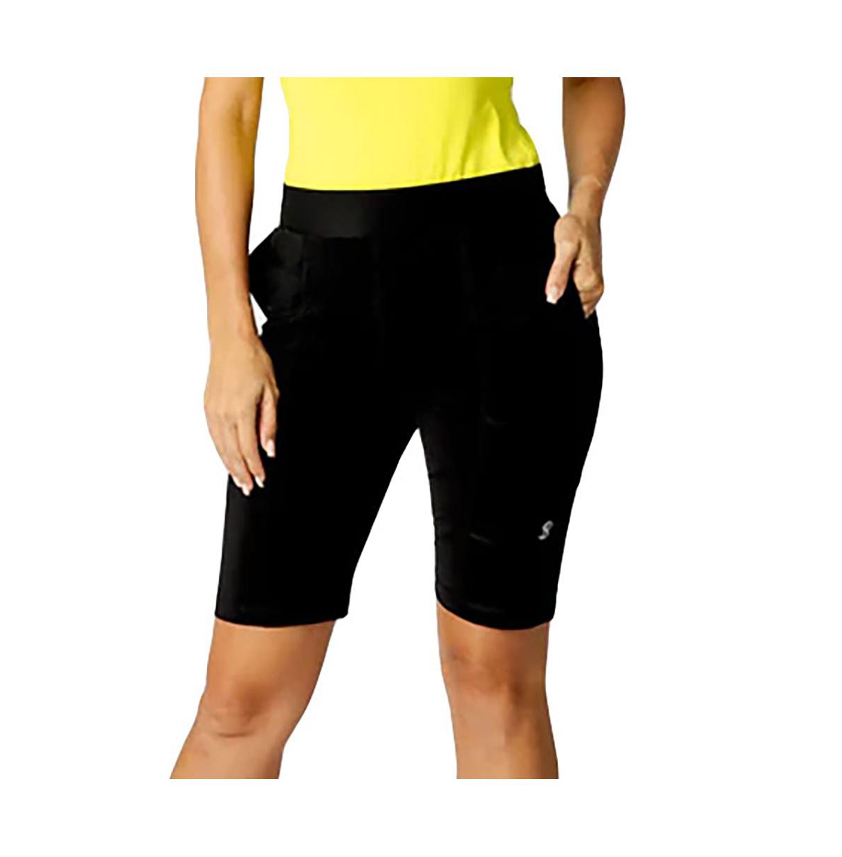 Click here for Sofibella Plus Size Bermuda Golf Short - Black prices