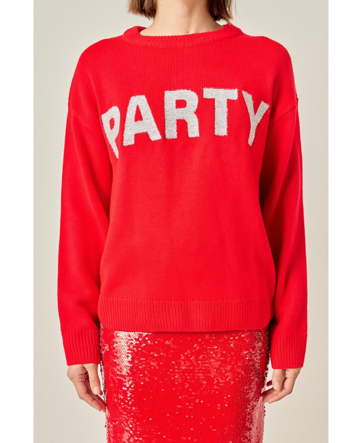 Click here for English Factory Womens Glitter Lettering Sweater -... prices