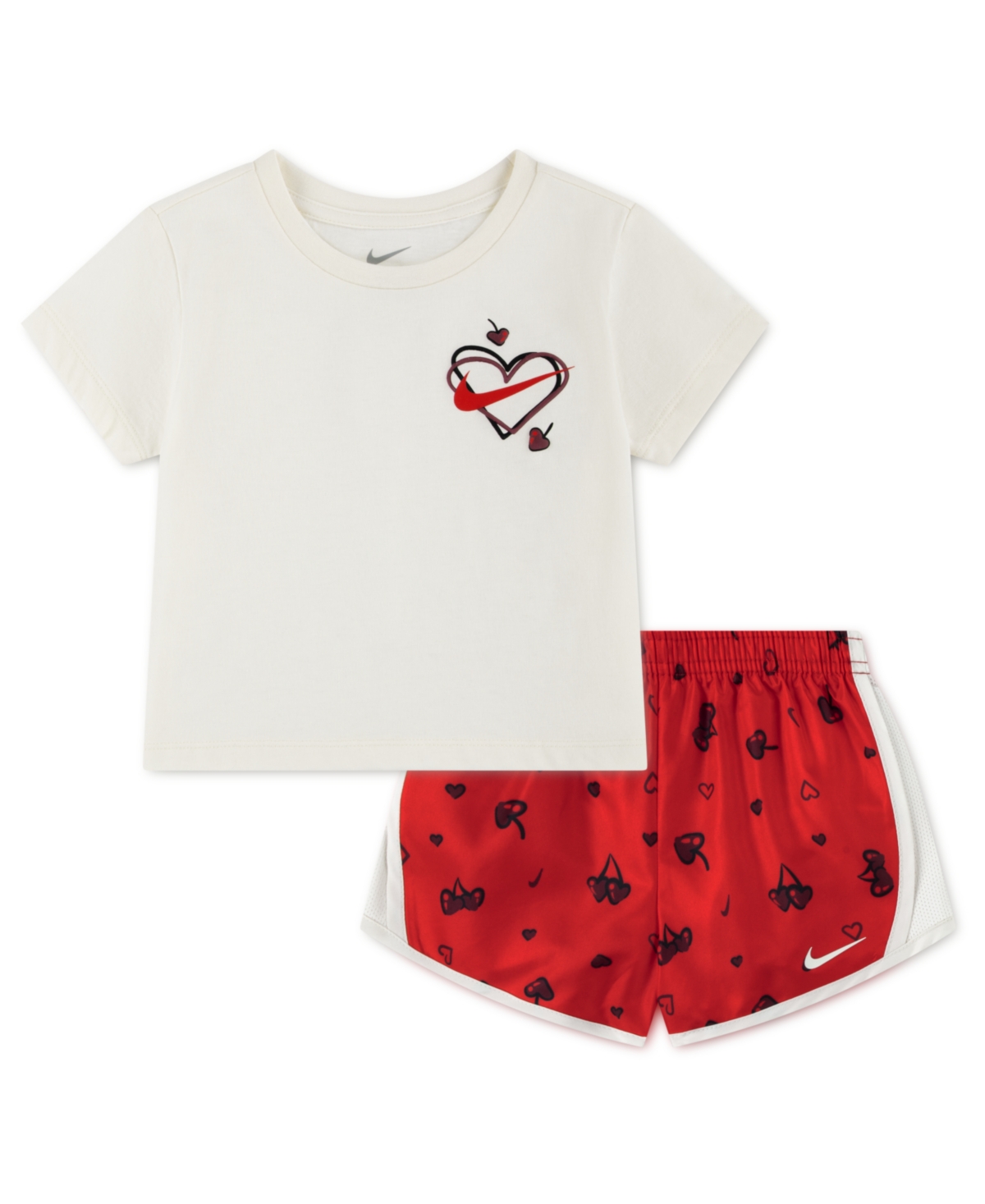 Click here for Nike Girls Toddler 2T-4T Cherry Crewneck T-Shirt a... prices