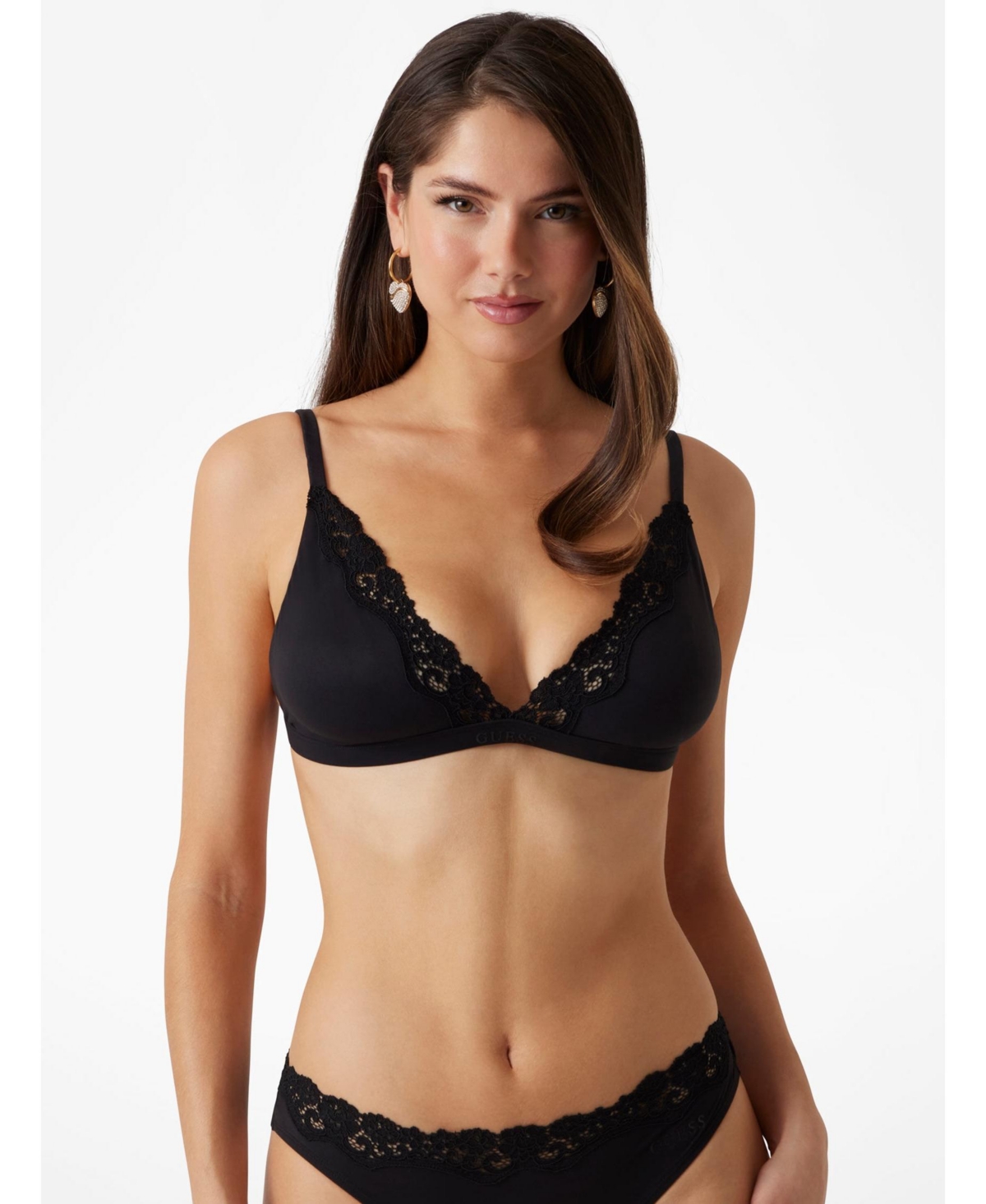 Click here for Guess Womens Eveline Triangle Bra - Black prices