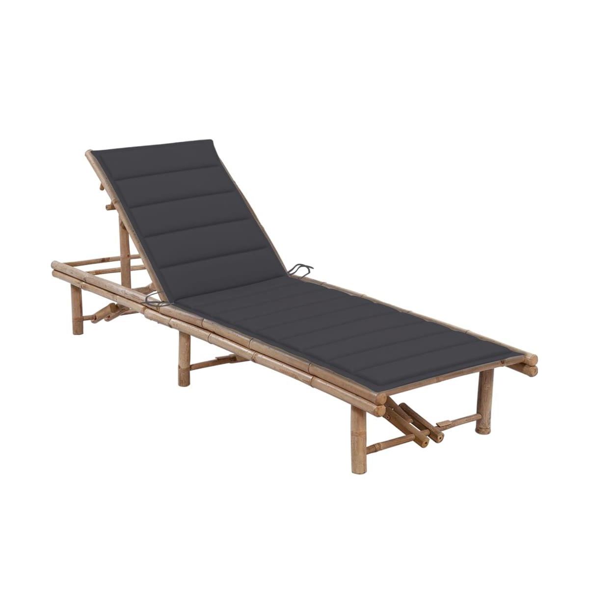 Click here for vidaXL Sunlounger Bamboo Large Adjustable Armrests... prices