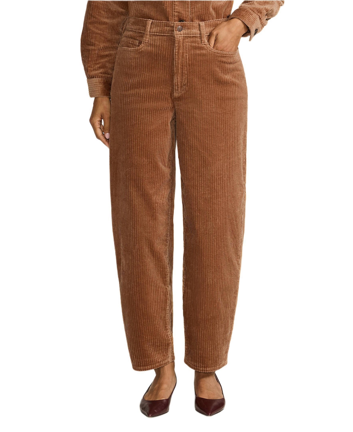 Click here for Lands End Womens Corduroy High Rise Barrel Leg Ank... prices