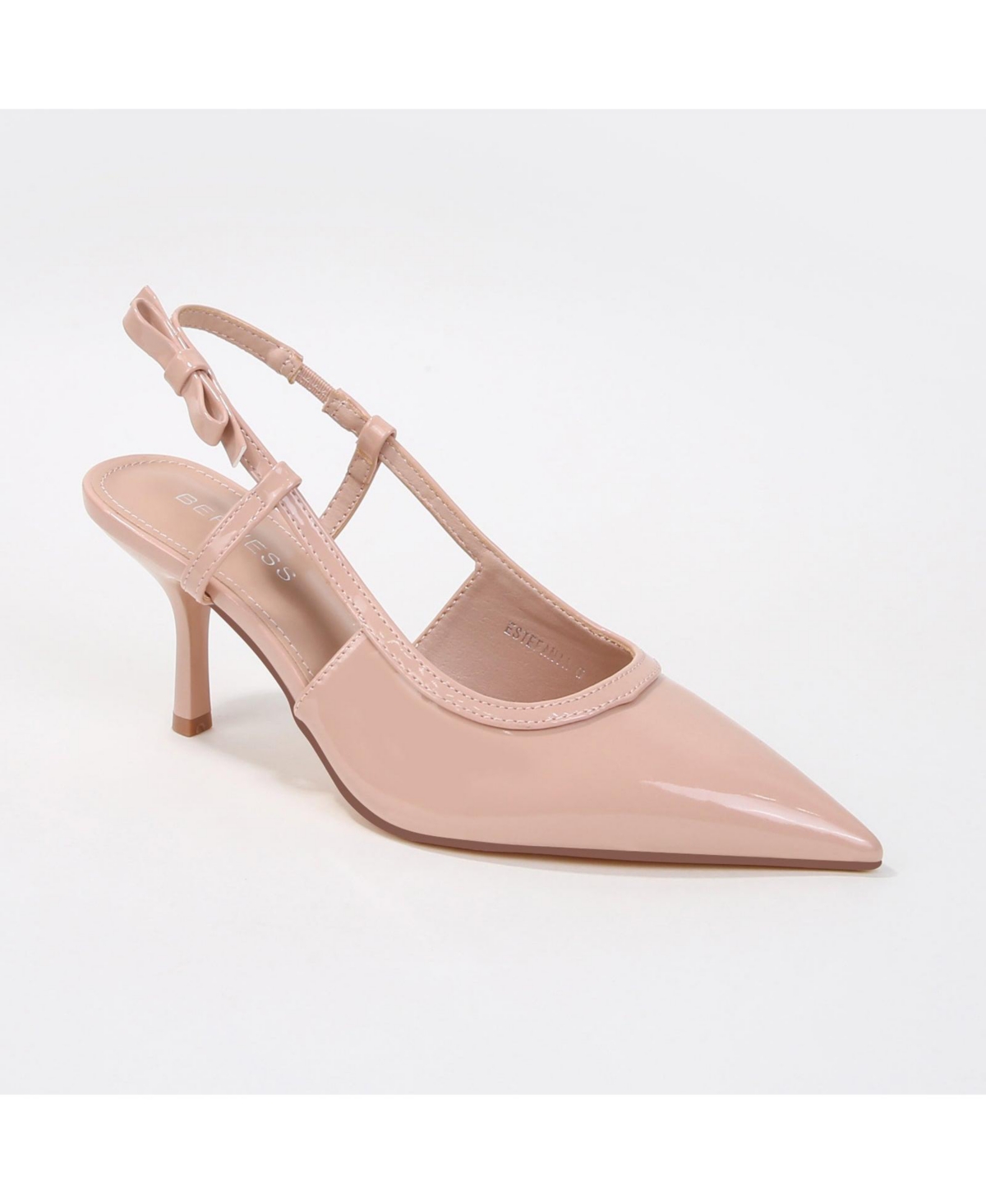 Click here for Berness Estefania Slingback with Bow Accent - Beig... prices