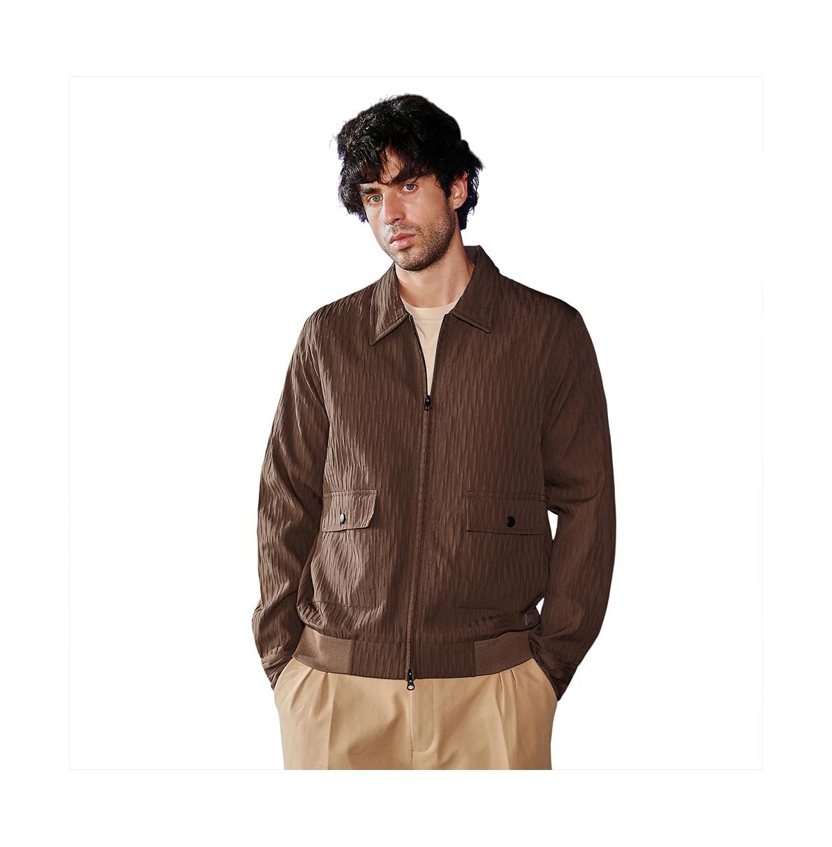 Click here for Campus Sutra Mens Chocolate Brown Zip-Front Crease... prices