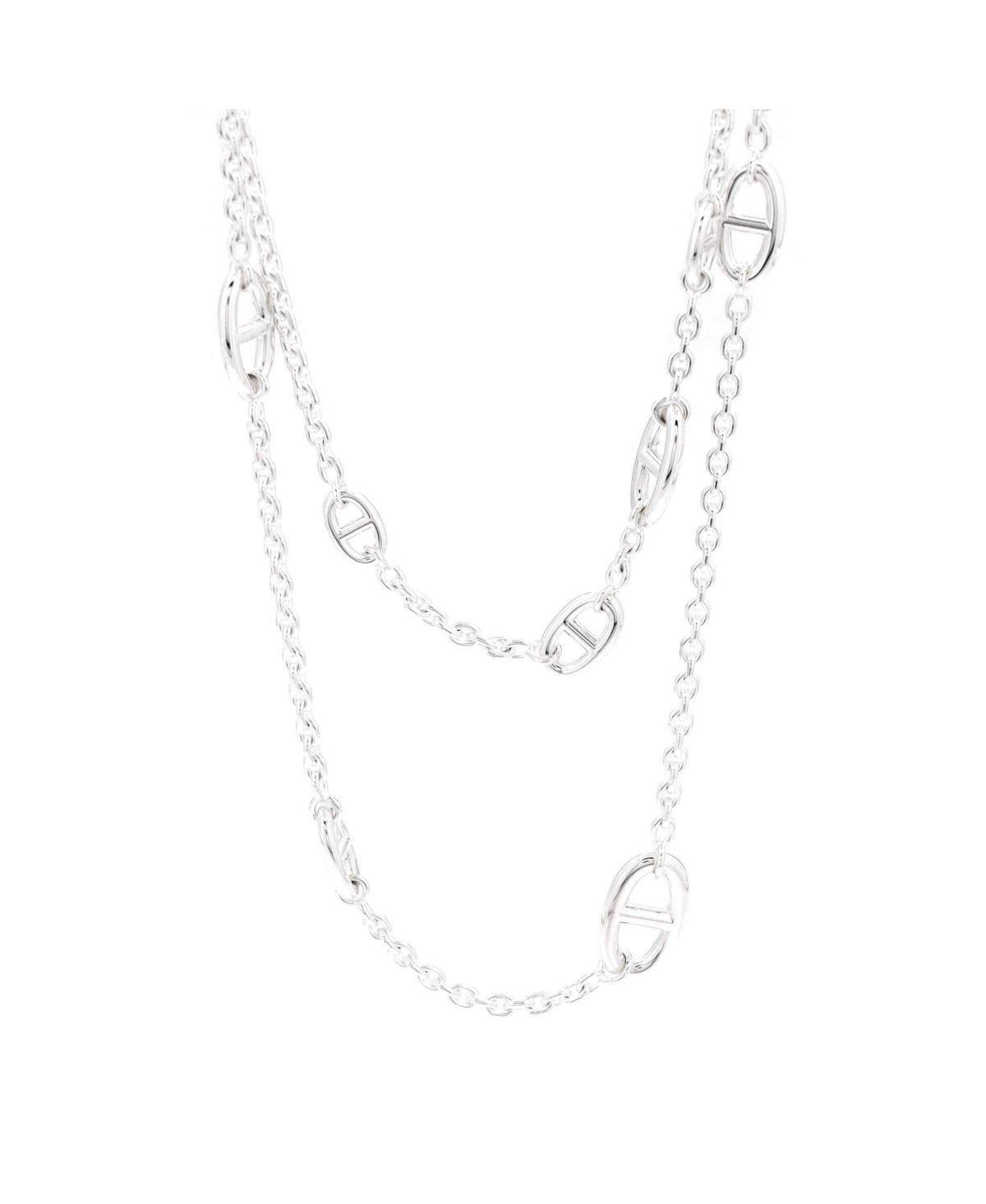 Click here for Pre-Owned Hermes Farandole Long Necklace - Sterlin... prices