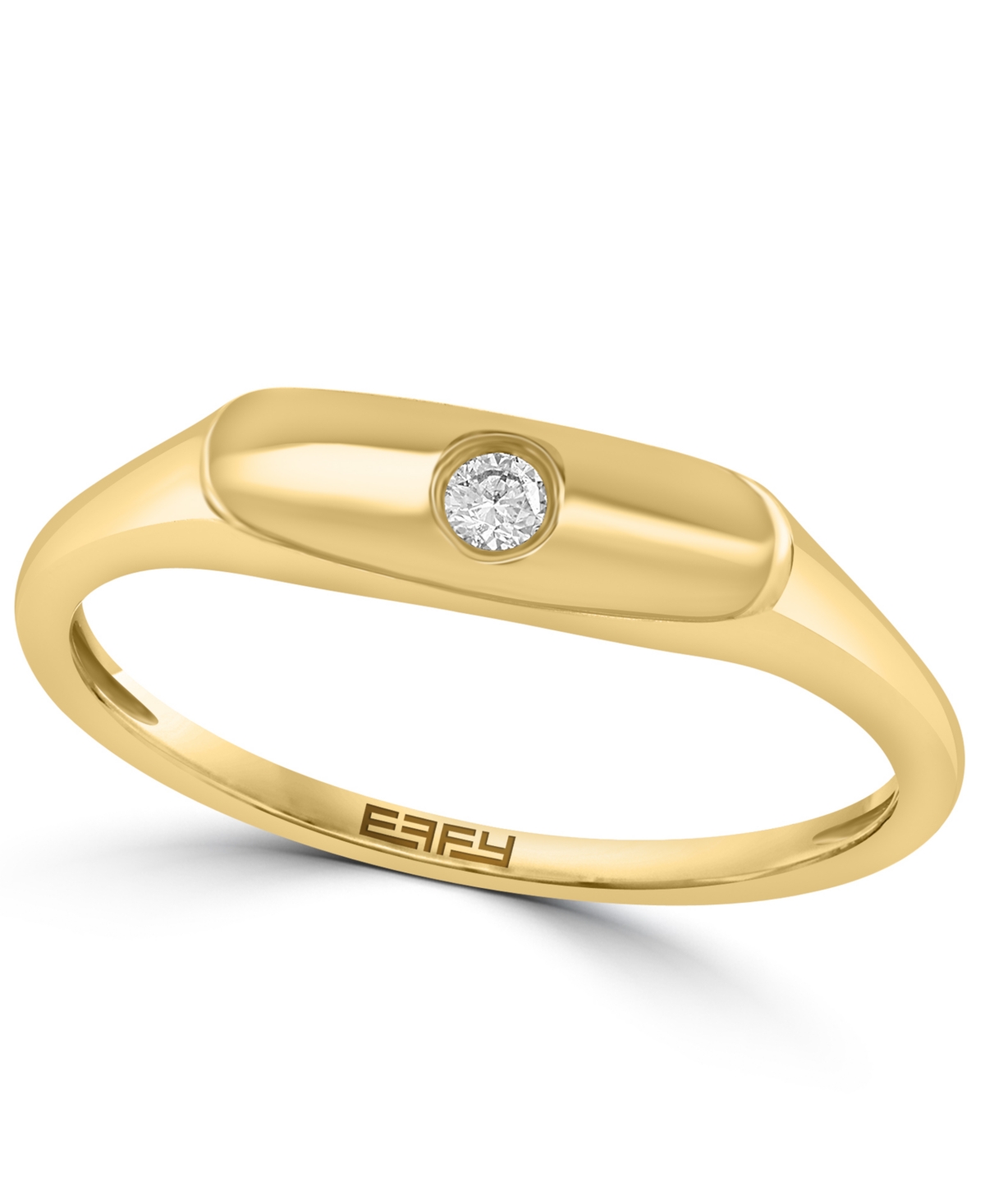 Click here for Effy Collection Diamond Accent Pinky Ring in 14k Y... prices