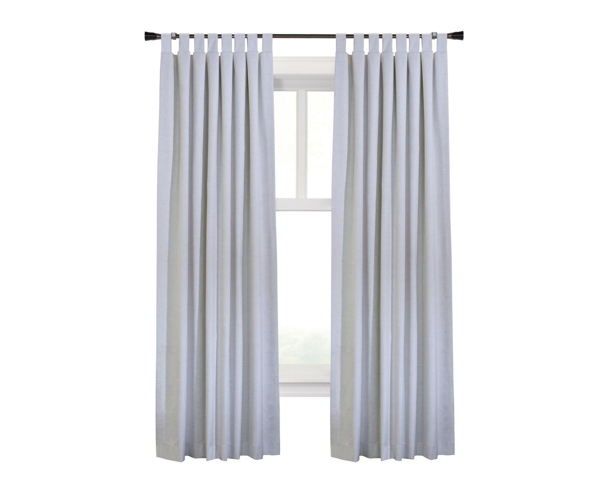 ThermaPlus Ventura Tab Top Window Curtain Panel Pair 52" x 63"  White - White
