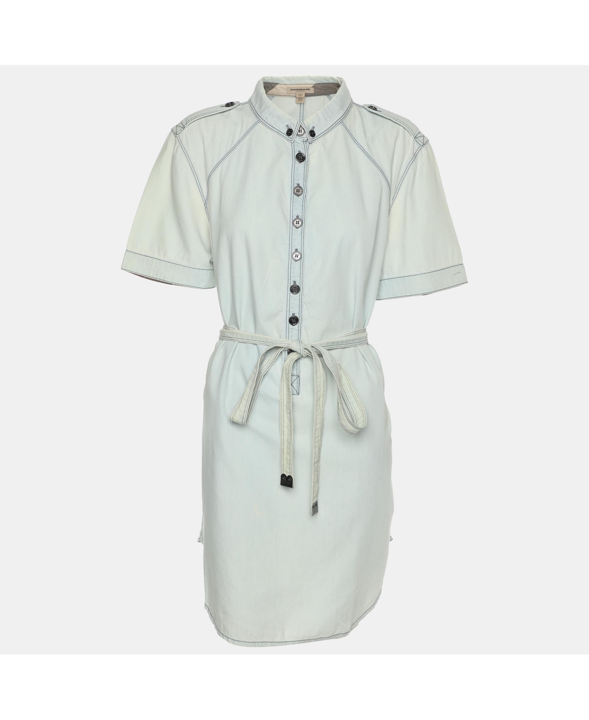 Click here for Pre-Owned Burberry Womens Brit Washed Blue Cotton... prices