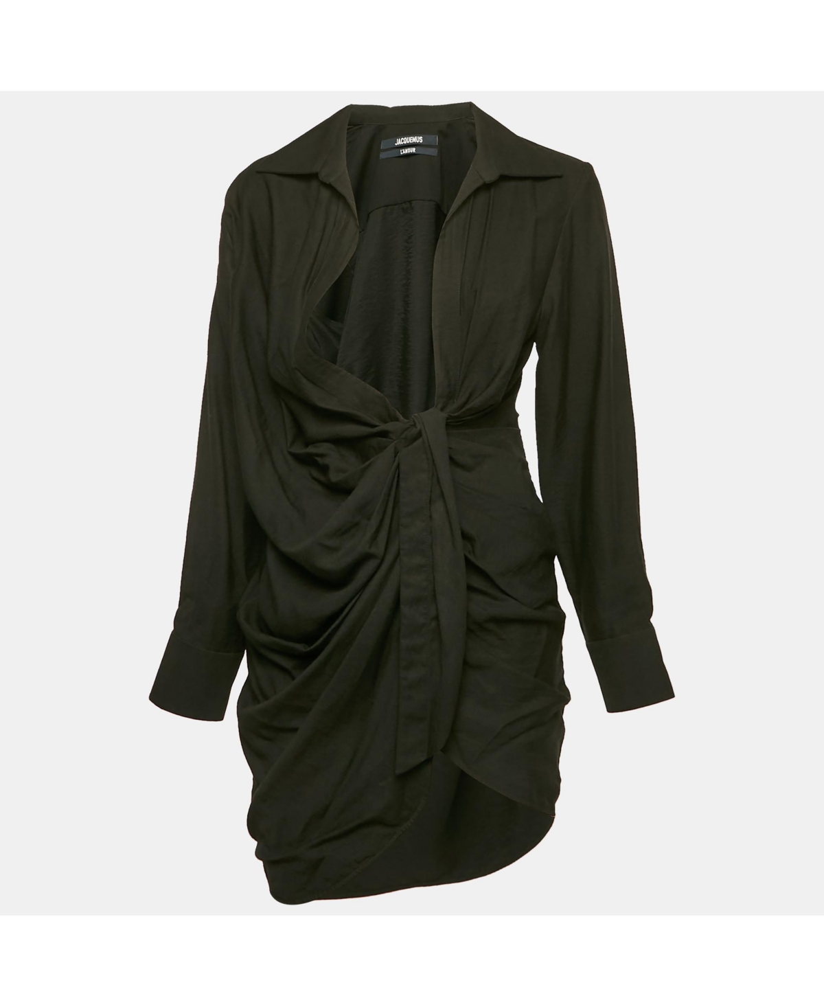 Click here for Pre-Owned Jacquemus Womens Black Crepe La Robe Bah... prices