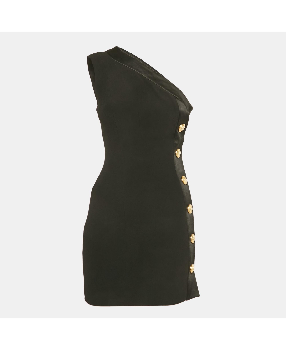 Click here for Pre-Owned Balmain Womens Black Crepe Button Detail... prices