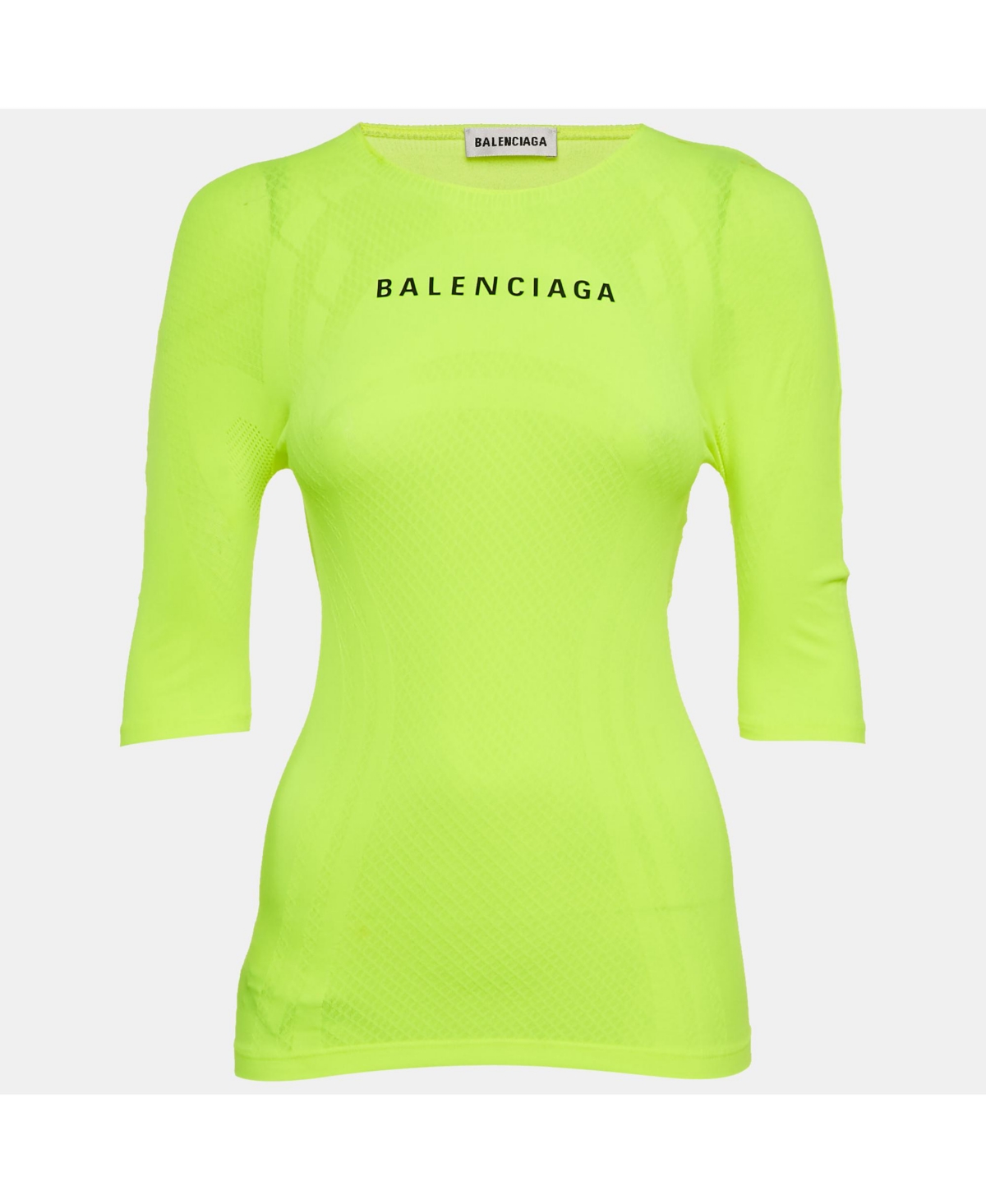 Click here for Pre-Owned Balenciaga Womens Acid Green Logo Print... prices