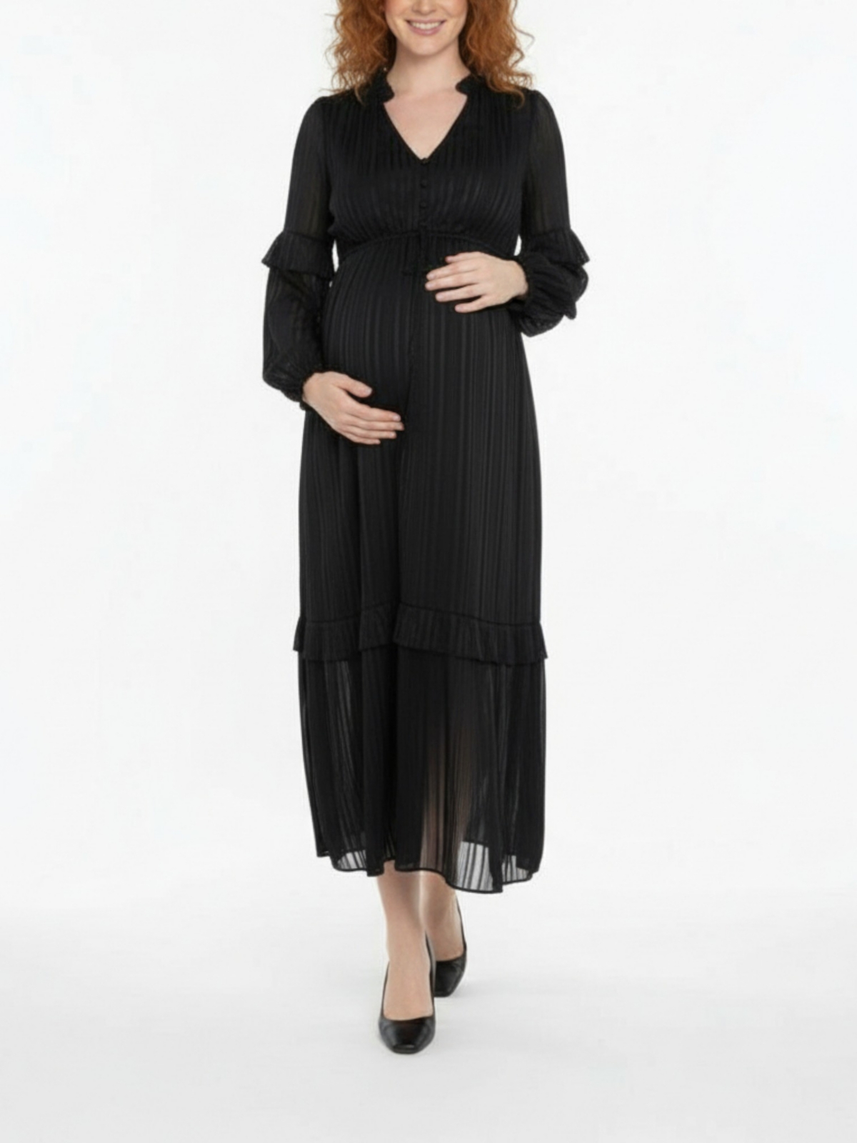 Click here for Motherhood Maternity Maternity V-Neck Long Sleeve... prices