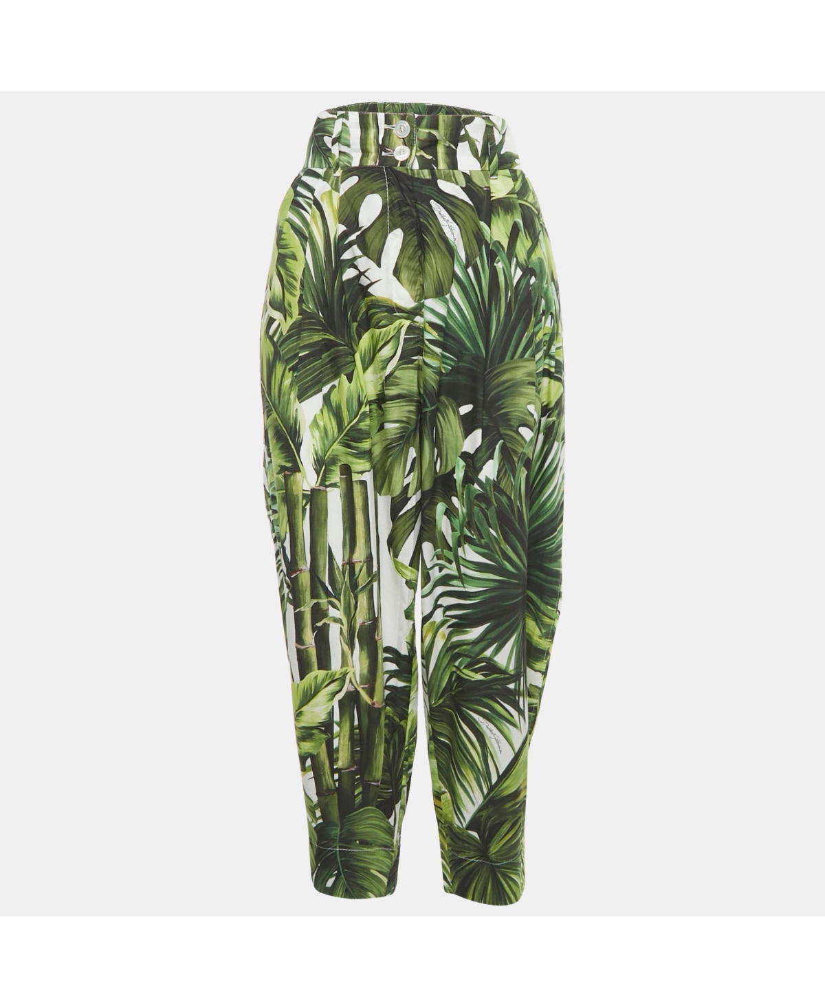 Click here for Pre-Owned Dolce & Gabbana Womens Green Tropical Pr... prices