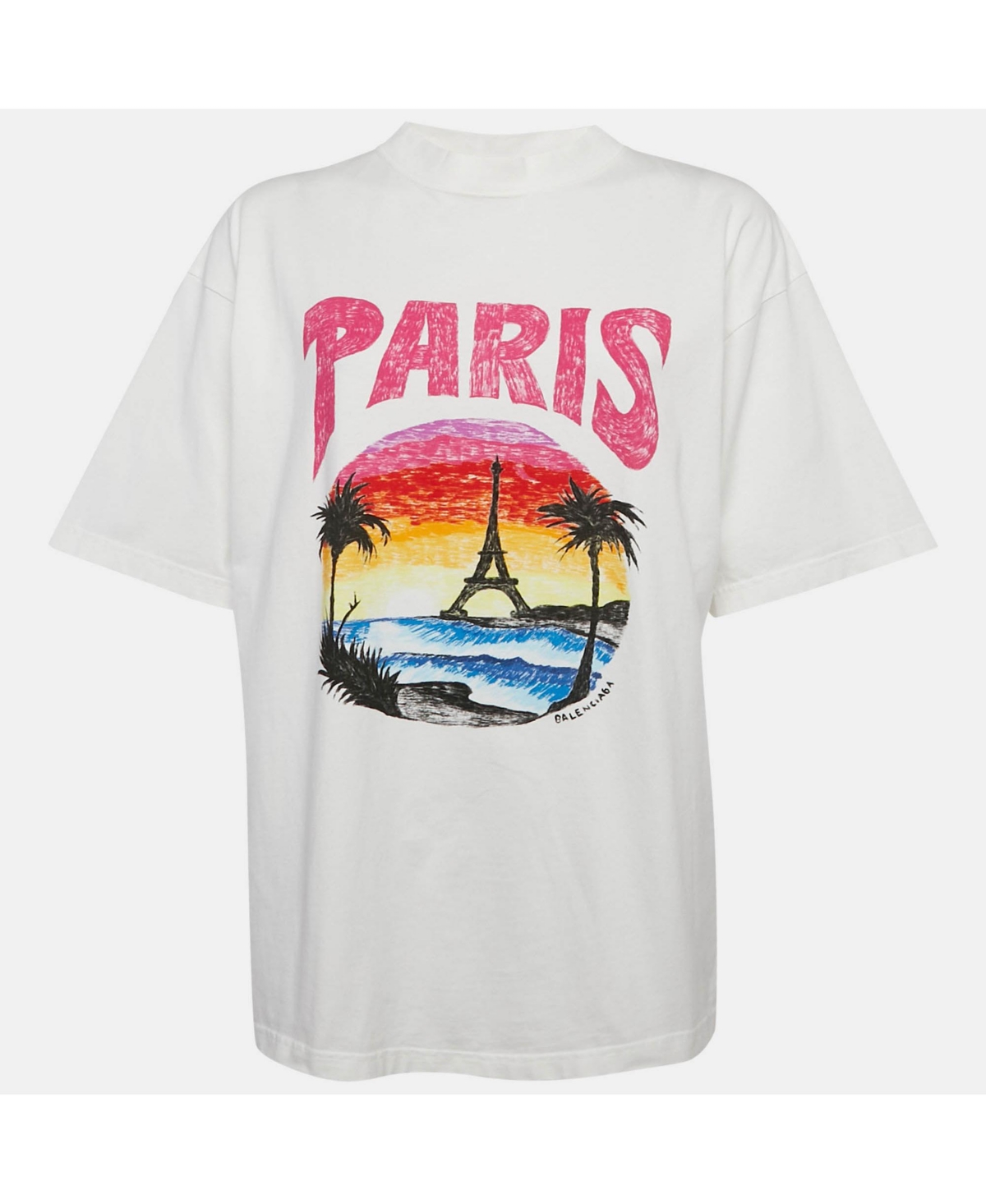 Click here for Pre-Owned Balenciaga Womens White Printed Cotton C... prices