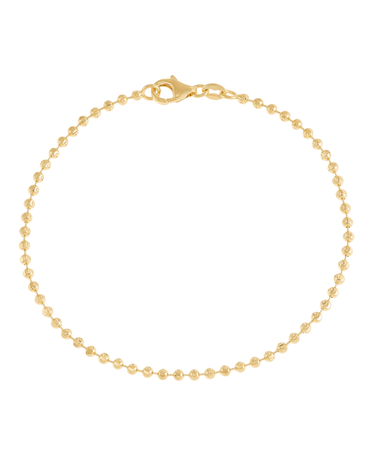 Click here for Italian Gold Bead Chain Bracelet in 14k Yellow Gol... prices