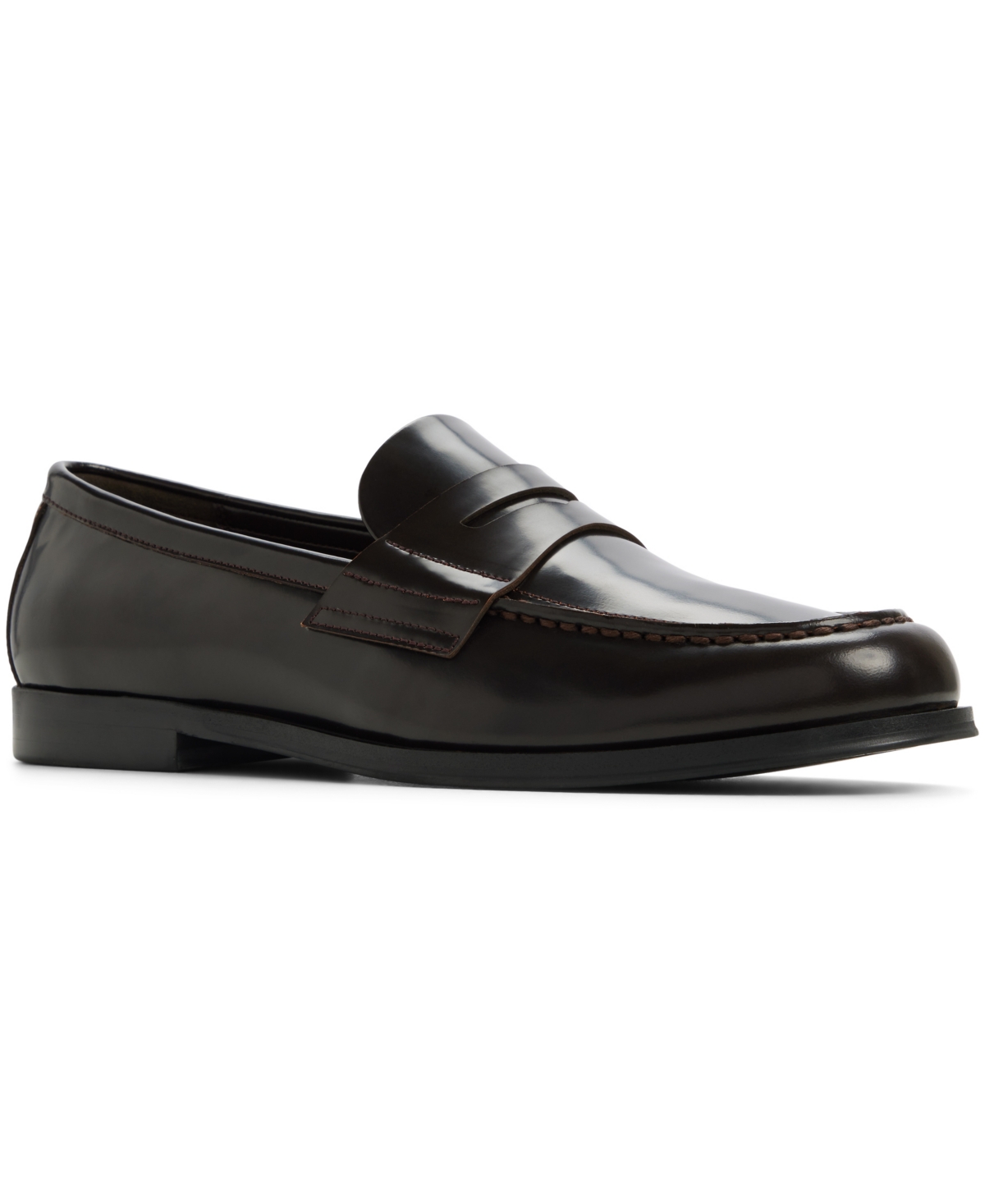 Click here for Aldo Mens Keifer Leather Dress Loafers - Dark Brow... prices