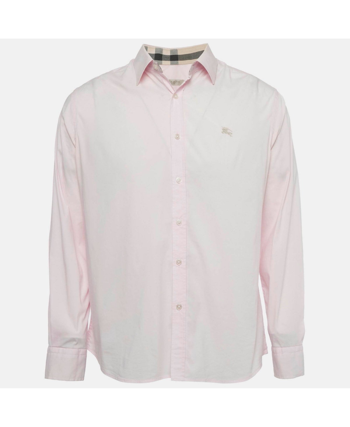 Click here for Pre-Owned Burberry Mens Brit Pink Logo Embroidered... prices