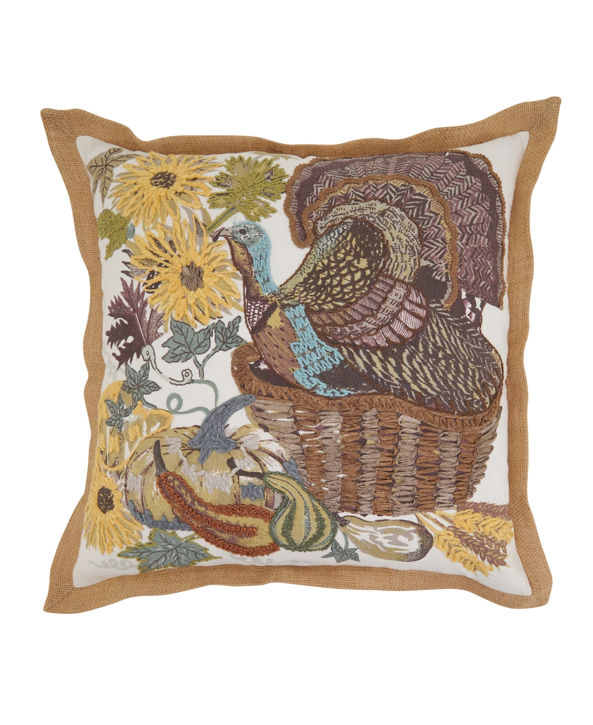 Click here for Saro Lifestyle Embroidered Turkey Poly Filled Deco... prices