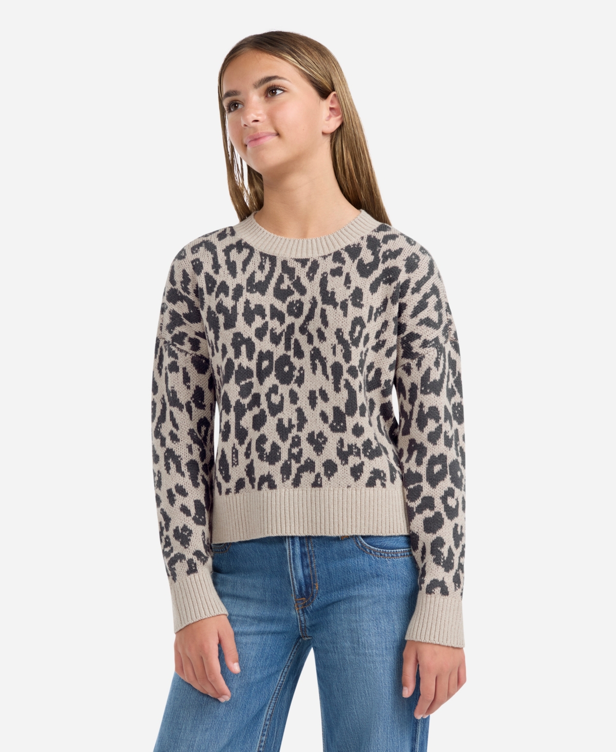Click here for abercrombie kids Girls Leopard Crew Sweater - Simp... prices