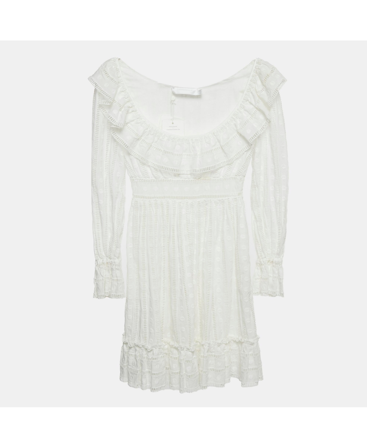 Click here for Pre-Owned Zimmermann Womens White Embroidered Cott... prices