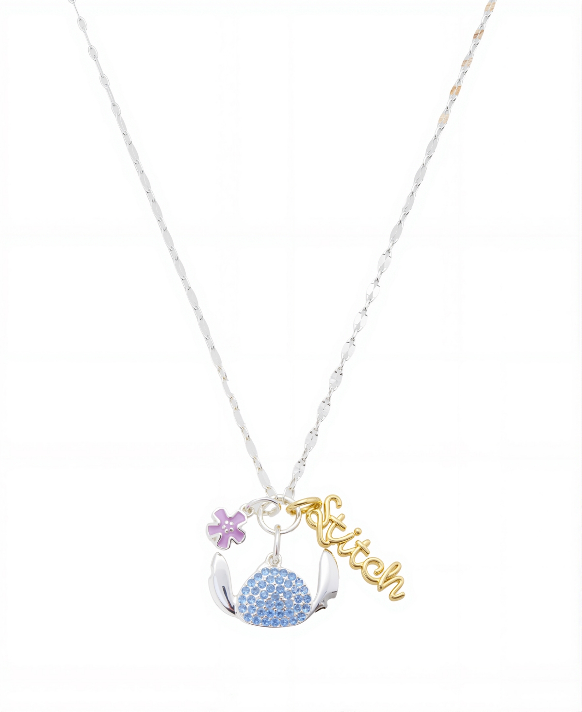Click here for Disney Cubic Zirconia Stitch Charm Pendant Necklac... prices