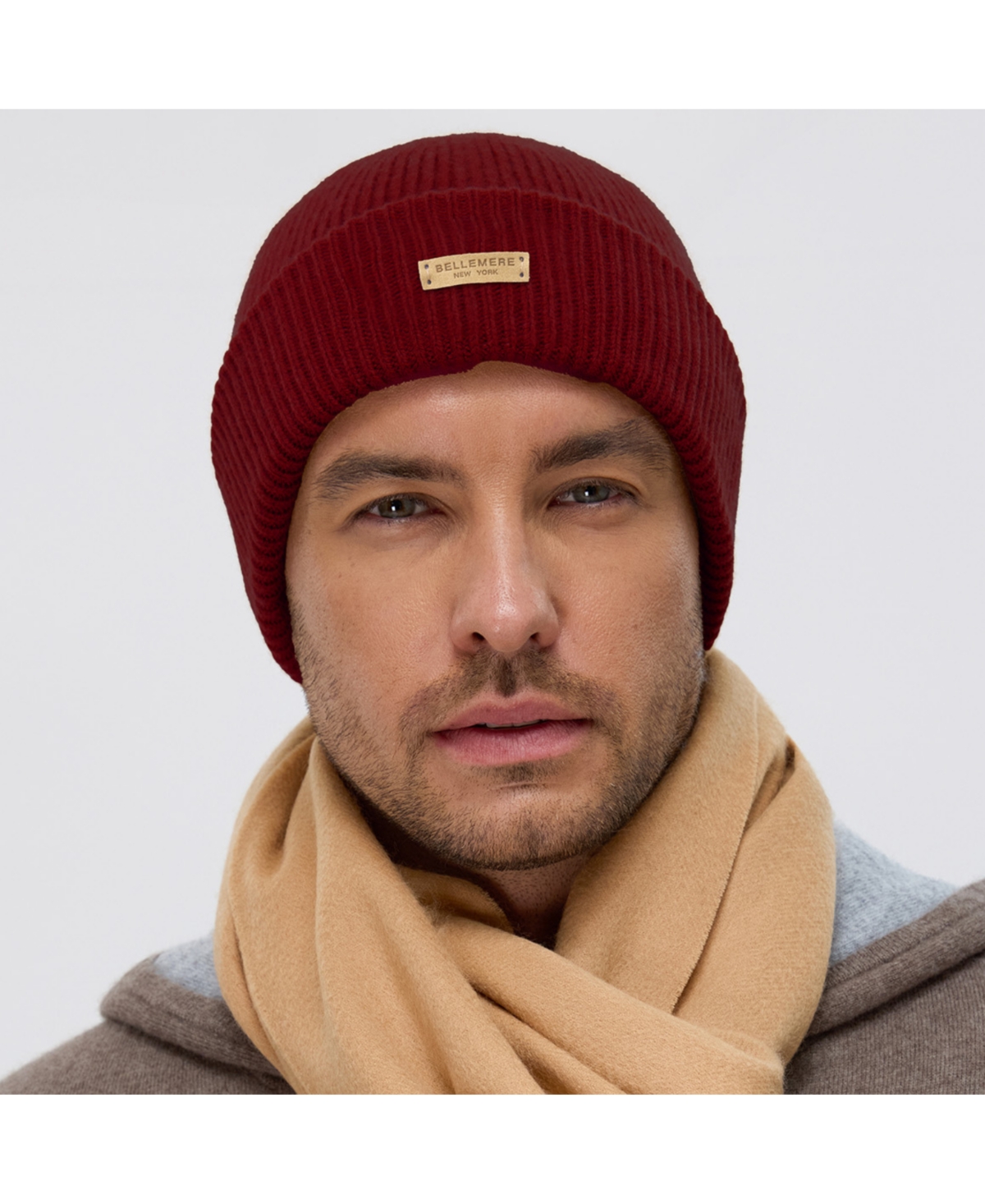 Click here for Bellemere New York Mens Unisex Ribbed Lambswool Be... prices