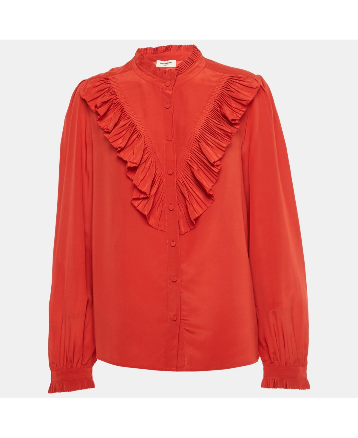 Click here for Pre-Owned Zadig & Voltaire Womens Red Silk Ruffled... prices
