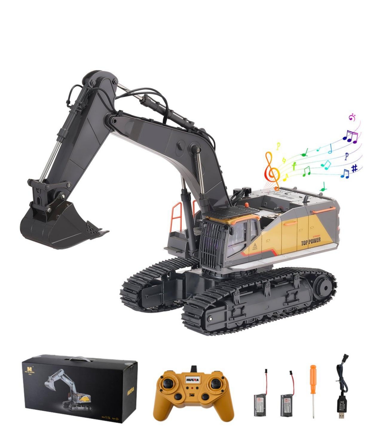 Click here for Mecale Rc Excavator Toy  22-Channel 1:14 Scale Met... prices