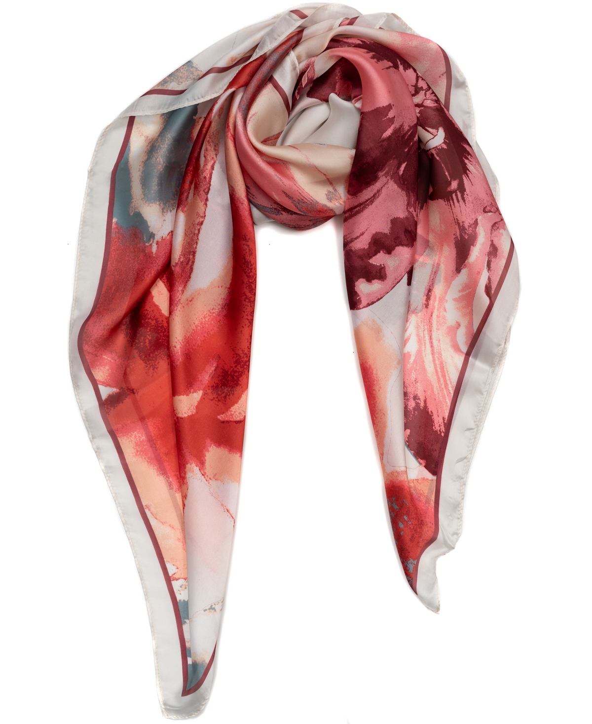 Click here for Vince Camuto Exploded Blooms Square Scarf - Ivory prices