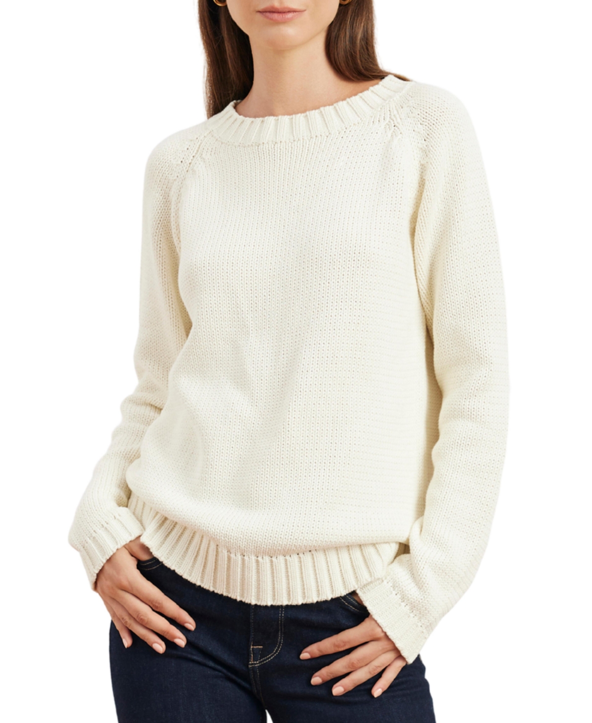 Click here for Paneros Clothing Womens Aspen Crewneck - Oat milk prices
