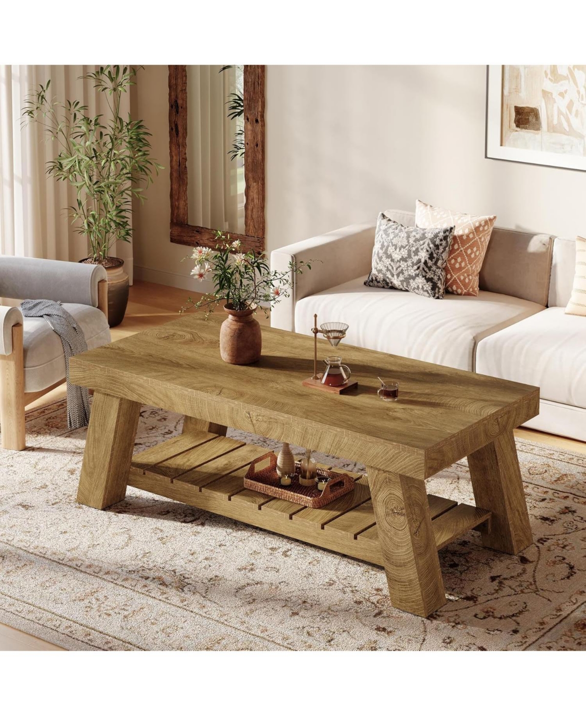 Click here for Tribesigns Rectangular Coffee Table  47.24" F... prices
