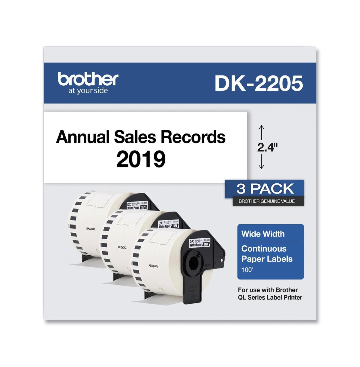 Click here for Brother DK22053PK 2.4 in. x 100 ft. Continuous Pap... prices