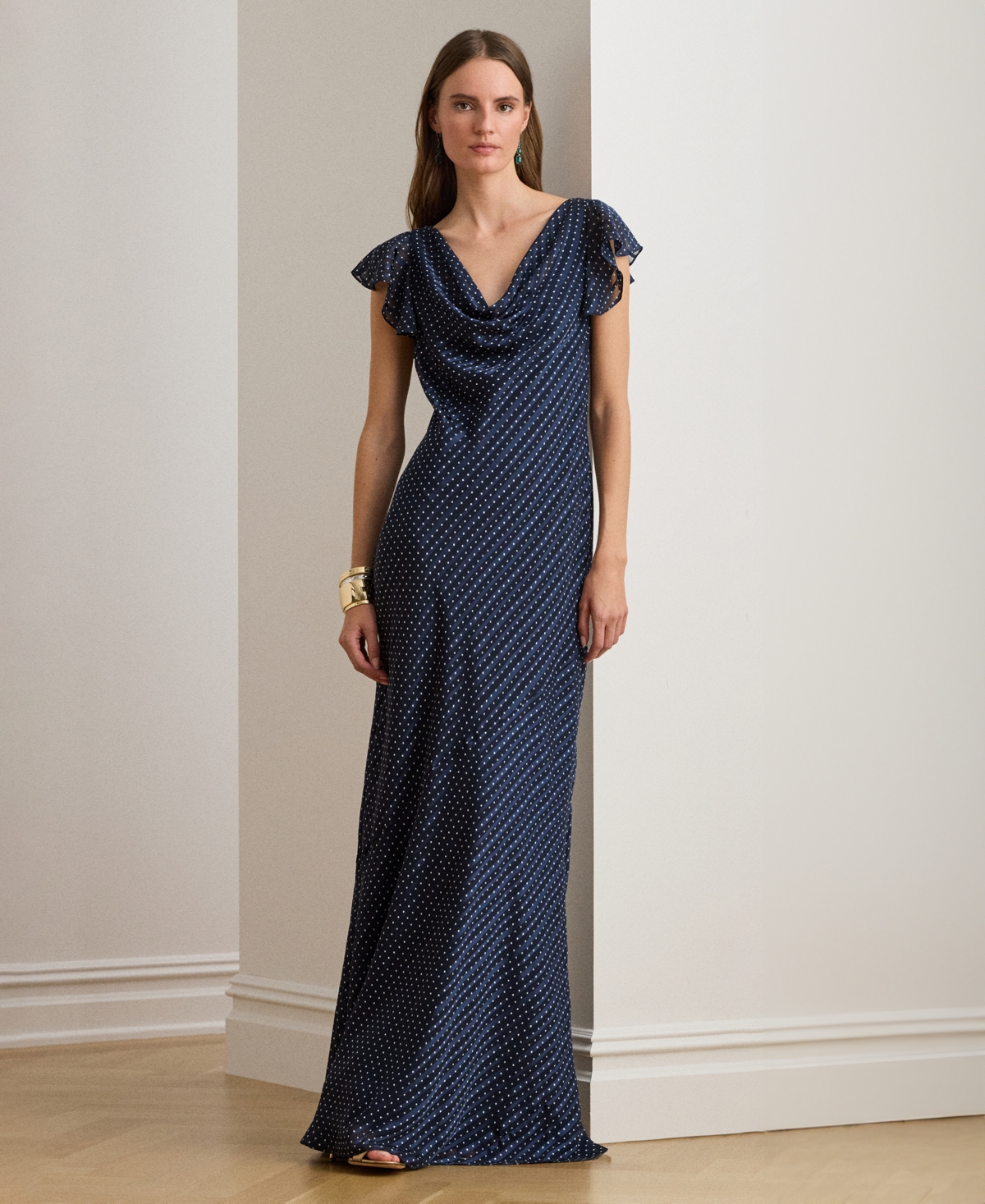 Click here for Lauren Ralph Lauren Womens Polka-Dot Burn-Out Sati... prices