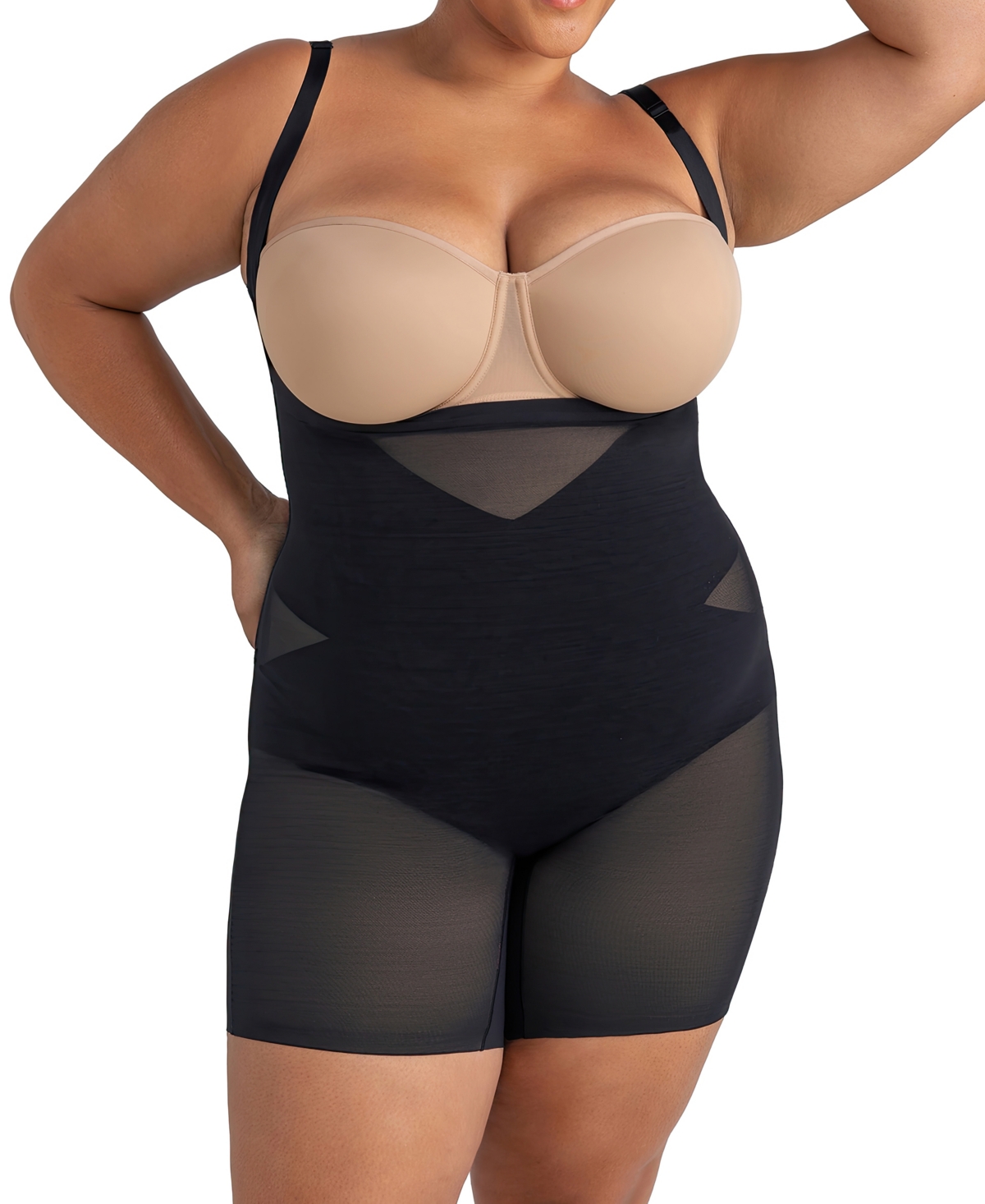 Click here for Honeylove Womens Open-Bust Mid-Thigh Bodysuit  Reg... prices