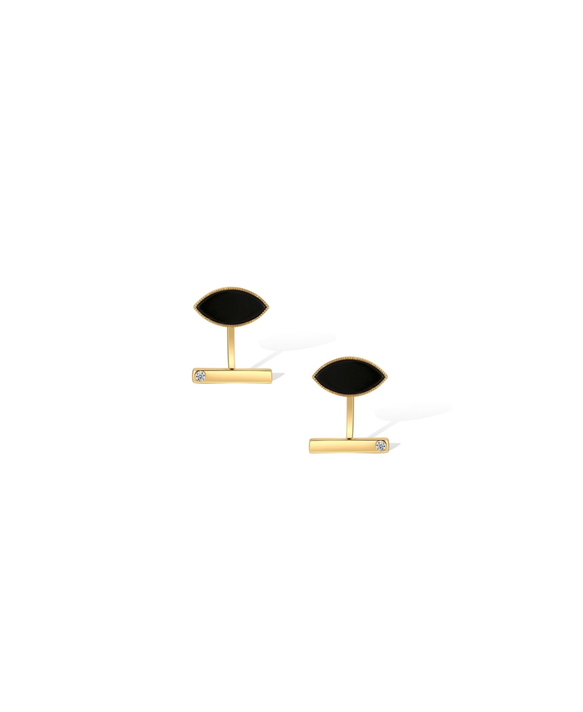 Click here for Retro Chic Eyes Earrings - Black  gold prices
