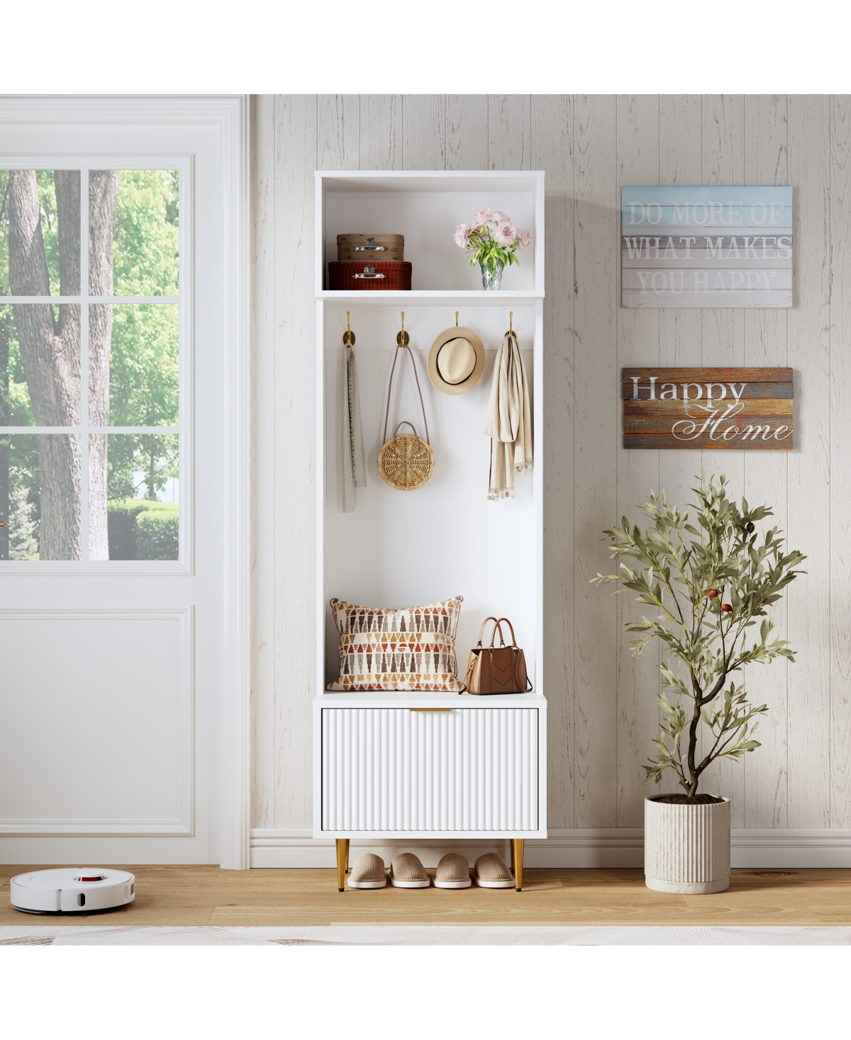 Click here for gonmon 4-In-1 Hall Tree with Bench and Shoe Storag... prices