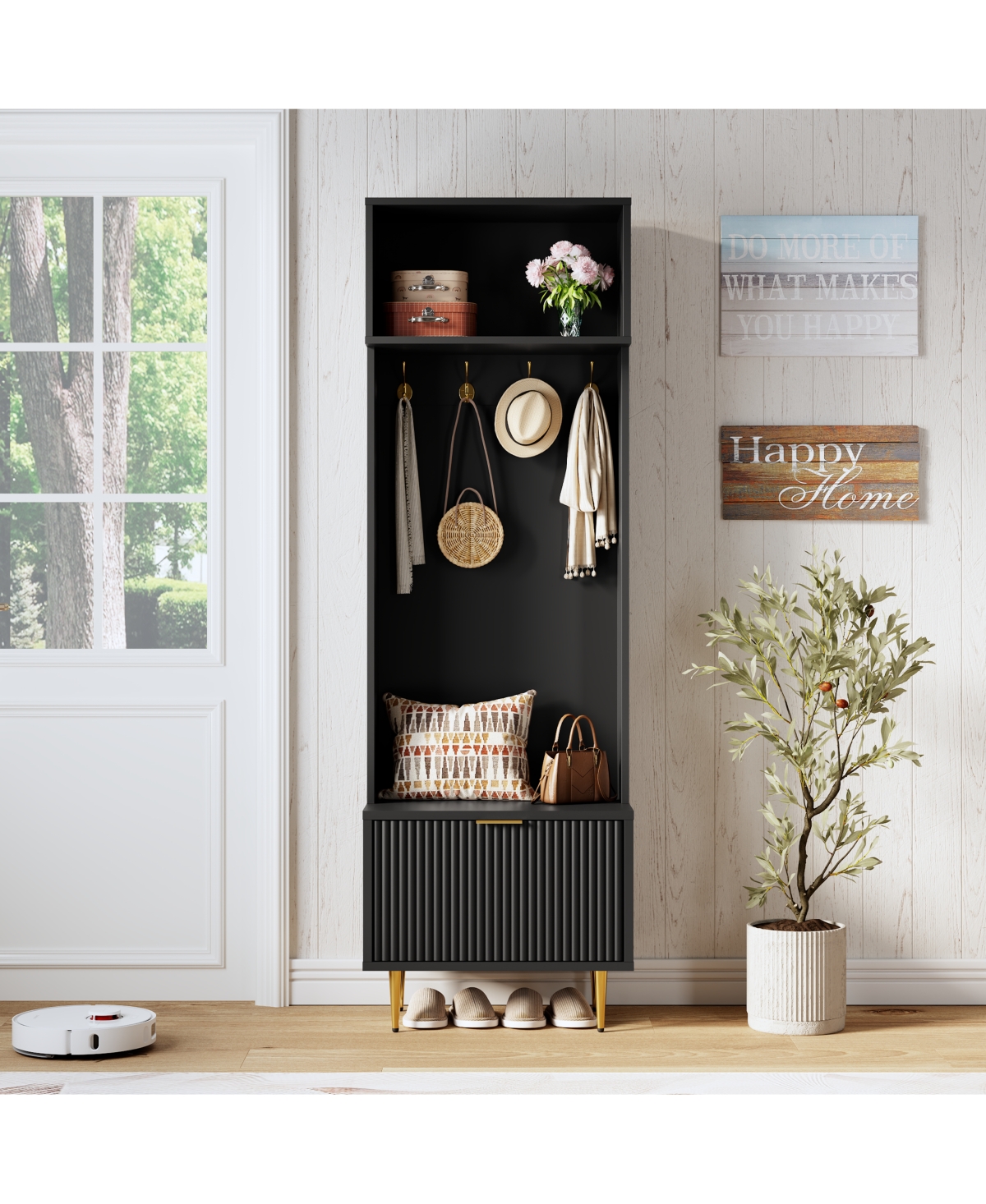 Click here for gonmon 4-In-1 Hall Tree with Bench and Shoe Storag... prices