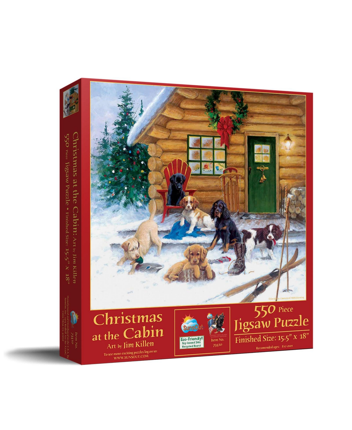 Click here for SunsOut Christmas at The Cabin 550 piece Jigsaw Pu... prices