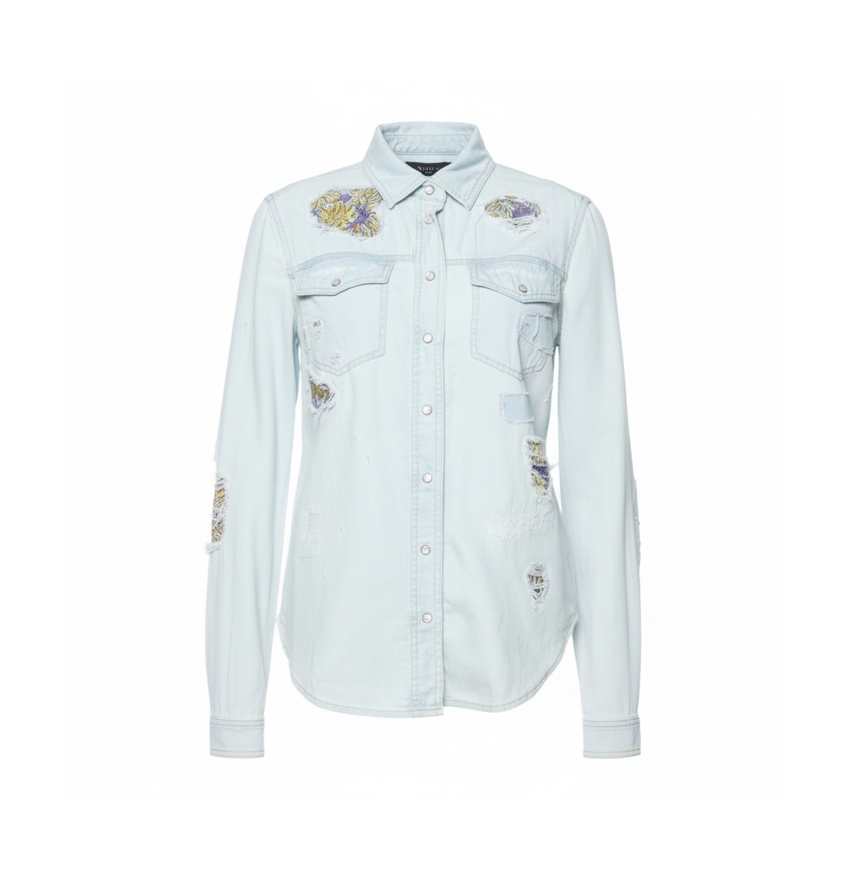 Click here for Pre-Owned Roberto Cavalli Womens Light Blue Distre... prices