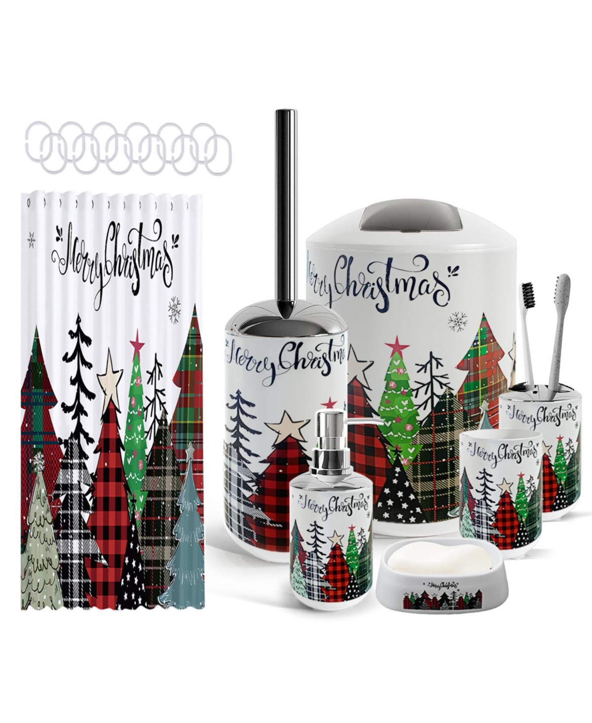 Click here for Clara Clark 19-Piece Complete Holiday Bathroom Dec... prices