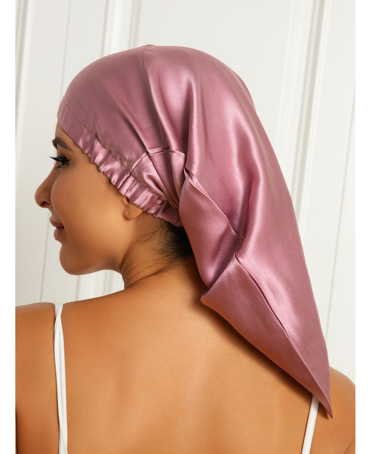 Click here for SilkSilky Pure Silk Elasticated Bonnet - Red prices