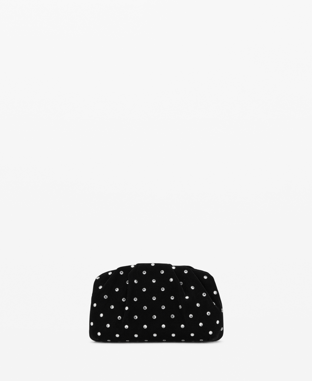 Click here for Mango Womens Rhinestones Velvet Clutch - Black prices